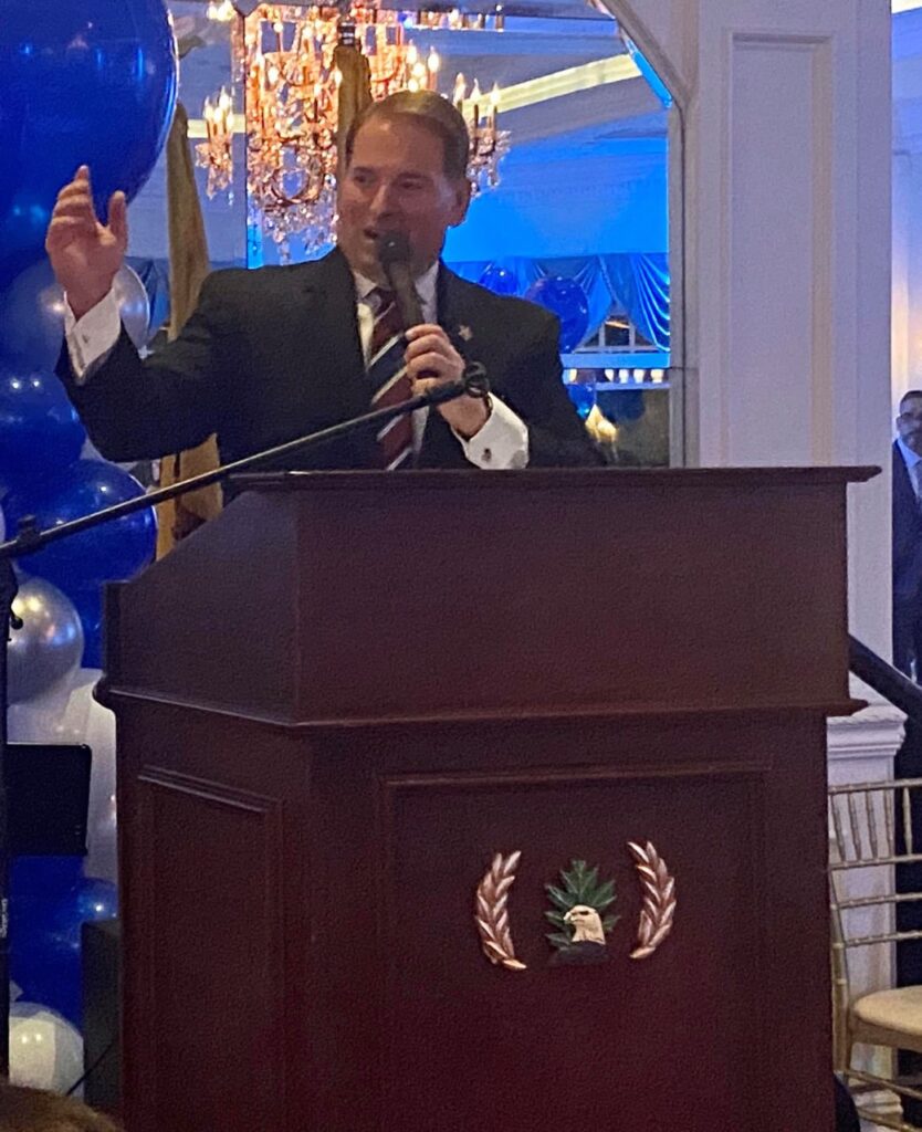 Palatucci shows Rik Mehta around the Golden Gala